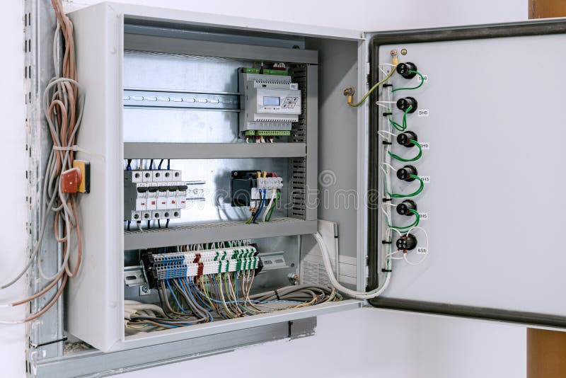 Voltage Board with Automatic Switches. Electric Box Editorial Stock ...