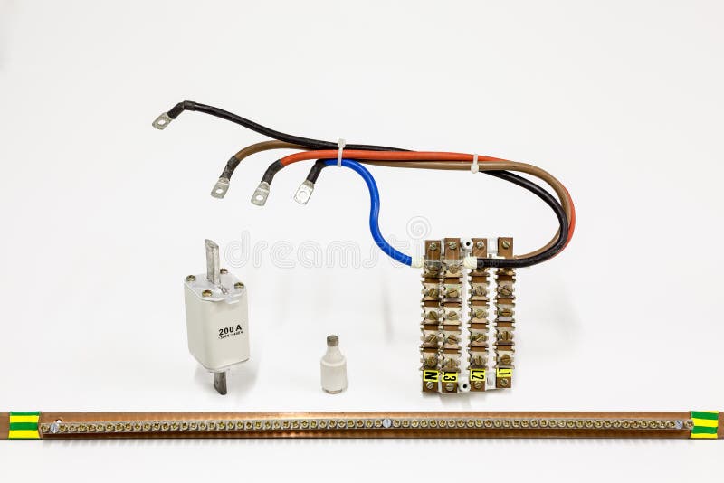 Voltage Copper Bar and Circuit Breakers Stock Photo - Image of circuit ...