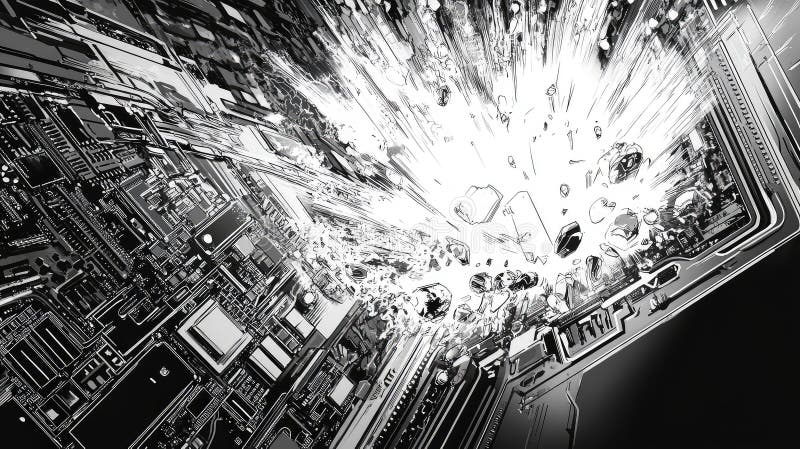Voltage Exploding Motherboard Stock Image - Image of sparks ...