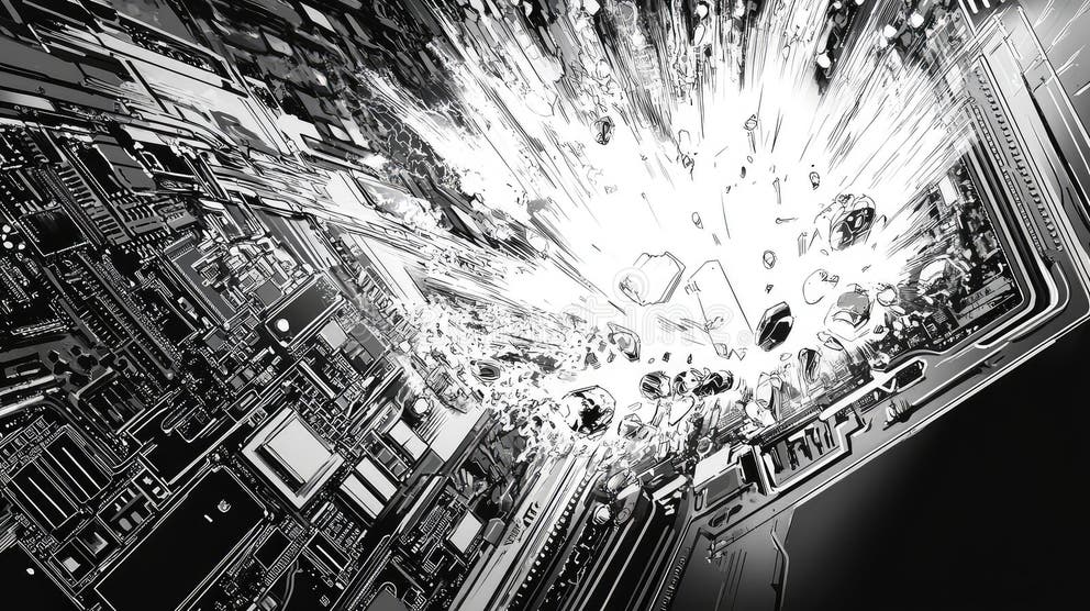 Voltage Exploding Motherboard Stock Image - Image of sparks ...