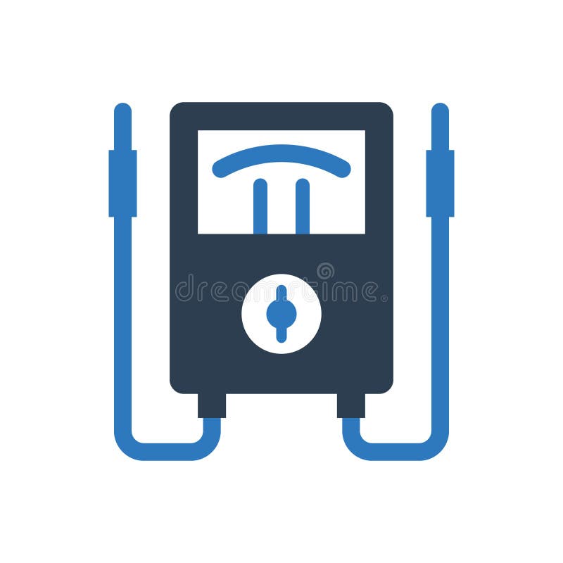 Voltage meter icon stock illustration. Illustration of ampere - 374414216