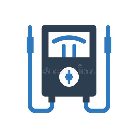 Voltage meter icon stock illustration. Illustration of ampere - 374414216