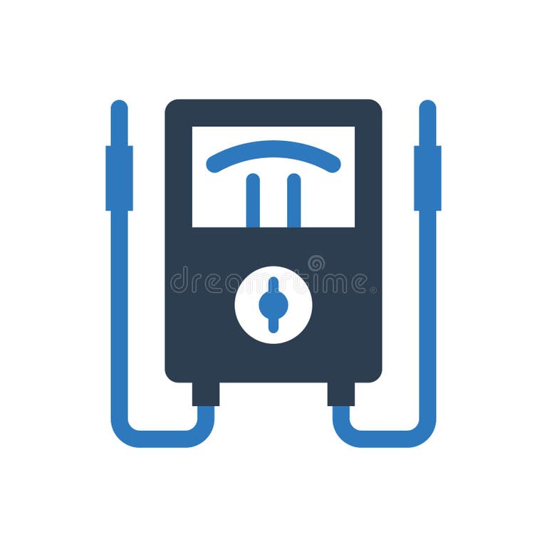 Voltage meter icon stock illustration. Illustration of ampere - 374414216
