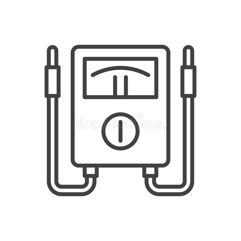 Voltage Meter Icon stock illustration. Illustration of vector - 374418316