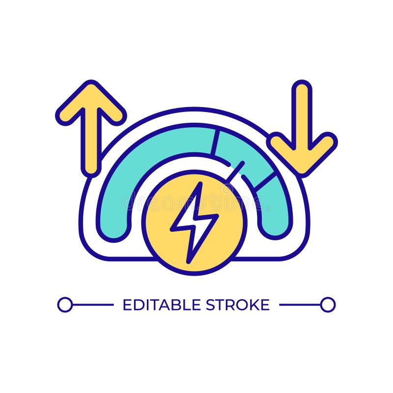 Voltage Meter RGB Color Icon Stock Vector - Illustration of color ...