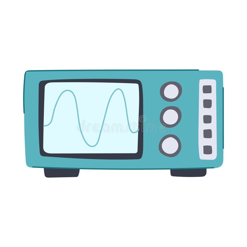 Voltage Oscillograph Cartoon Vector Illustration Stock Vector ...