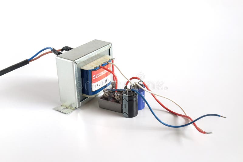 Voltage Power Transformer. Electrical Energy Transfer Stock Photo ...