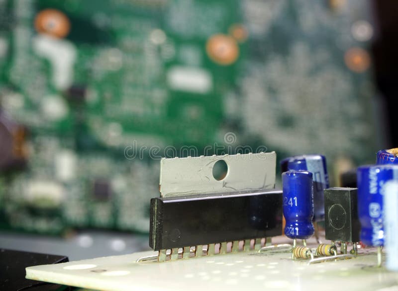 Voltage Regulator on Electronic Board Stock Image - Image of multimedia ...