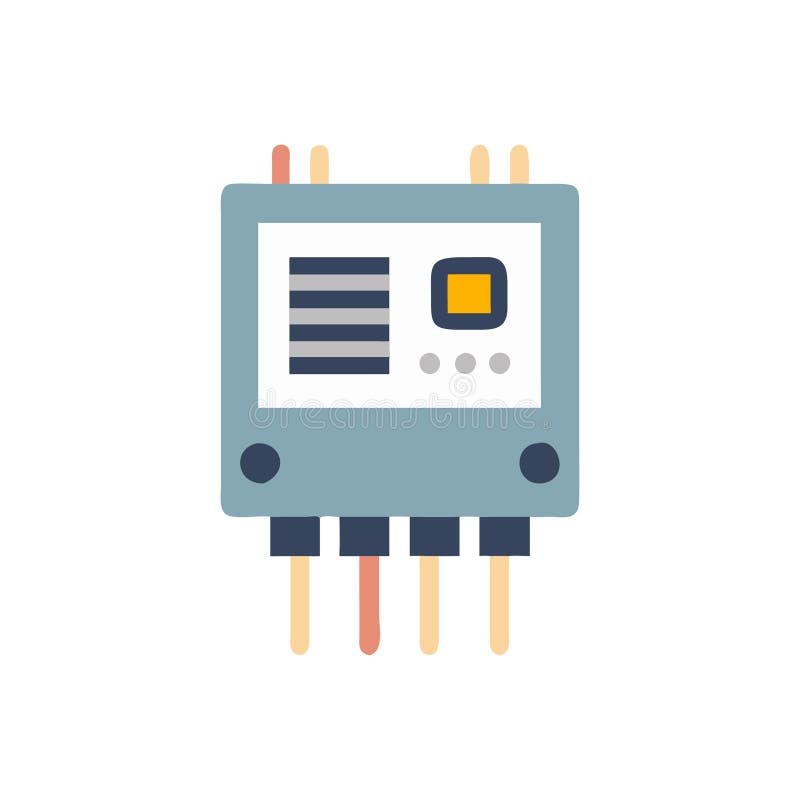Voltage Regulator Icon for Electrical Systems Stock Photo ...