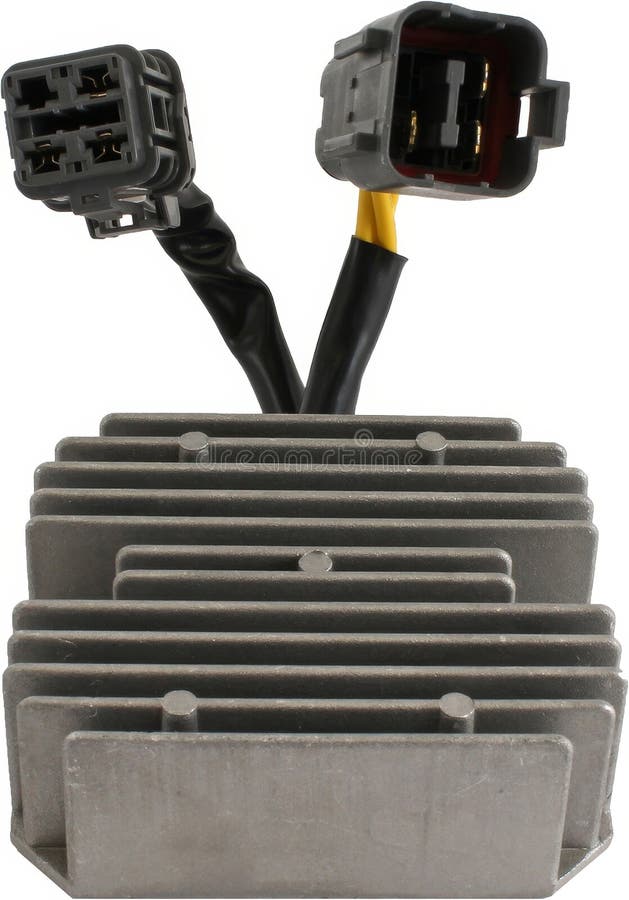 Voltage Regulator Rectifier on White Background Stock Photo - Image of ...