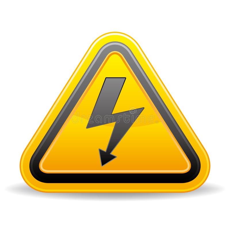 High Voltage Sign stock vector. Illustration of volt, vector - 8163902