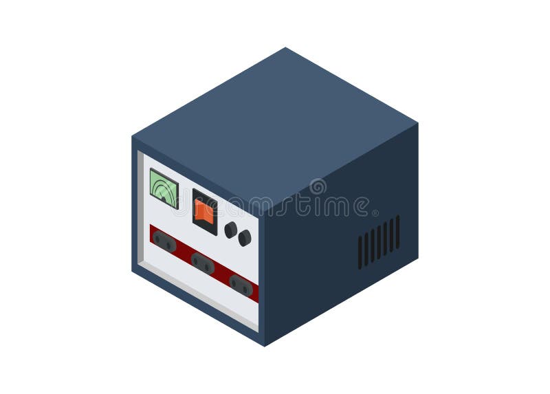 Voltage Stabilizer. Simple Flat Illustration in Isometric View. Stock ...