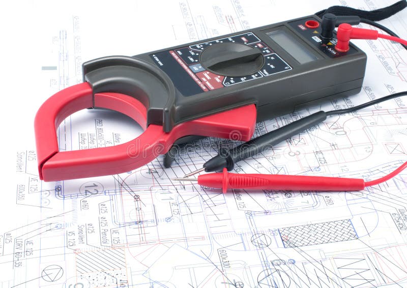 Voltage tester on diagram stock image. Image of industry - 16250007