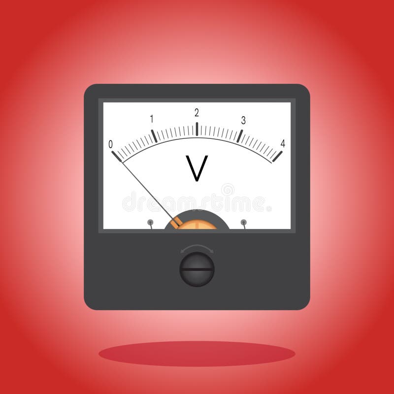Flat Illustration of Voltmeter Vector Icon for Web Design. Stock Vector ...