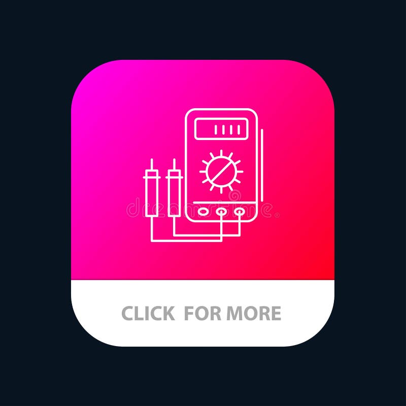 Voltmeter, Ampere, Watt, Digital, Tester Mobile App Button. Android and ...