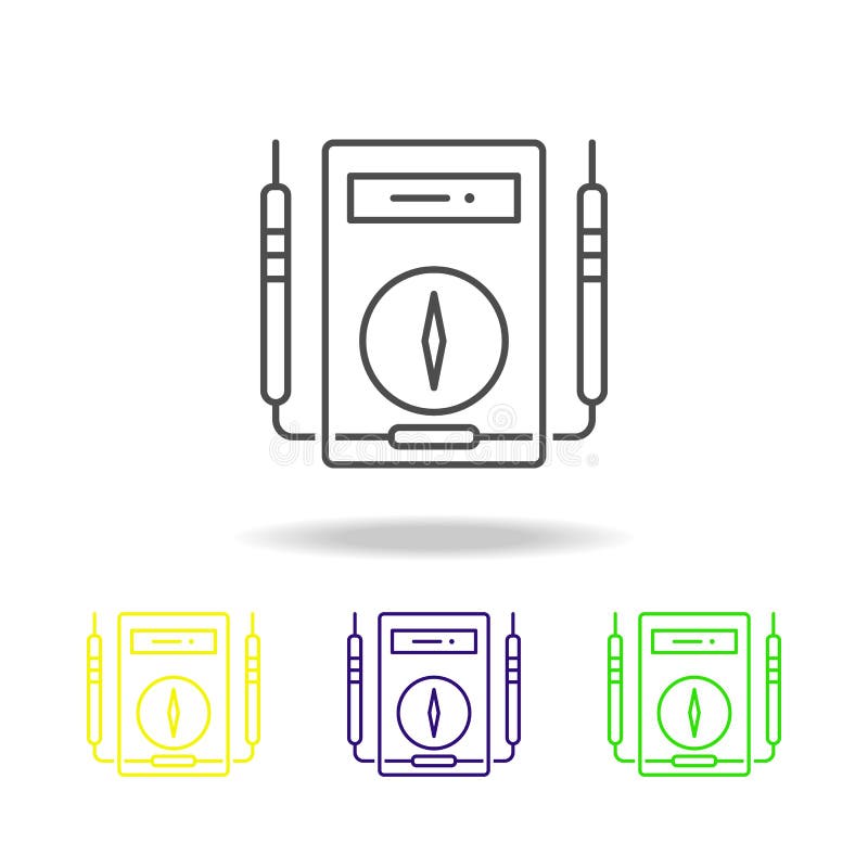 Voltmeter Colored Icons. Element of Science Illustration Stock ...