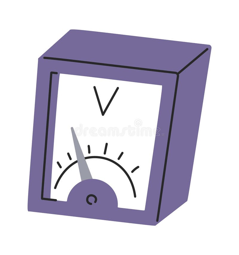 Voltmeter Gauge Measuring Equipment Doodle Stock Illustration ...