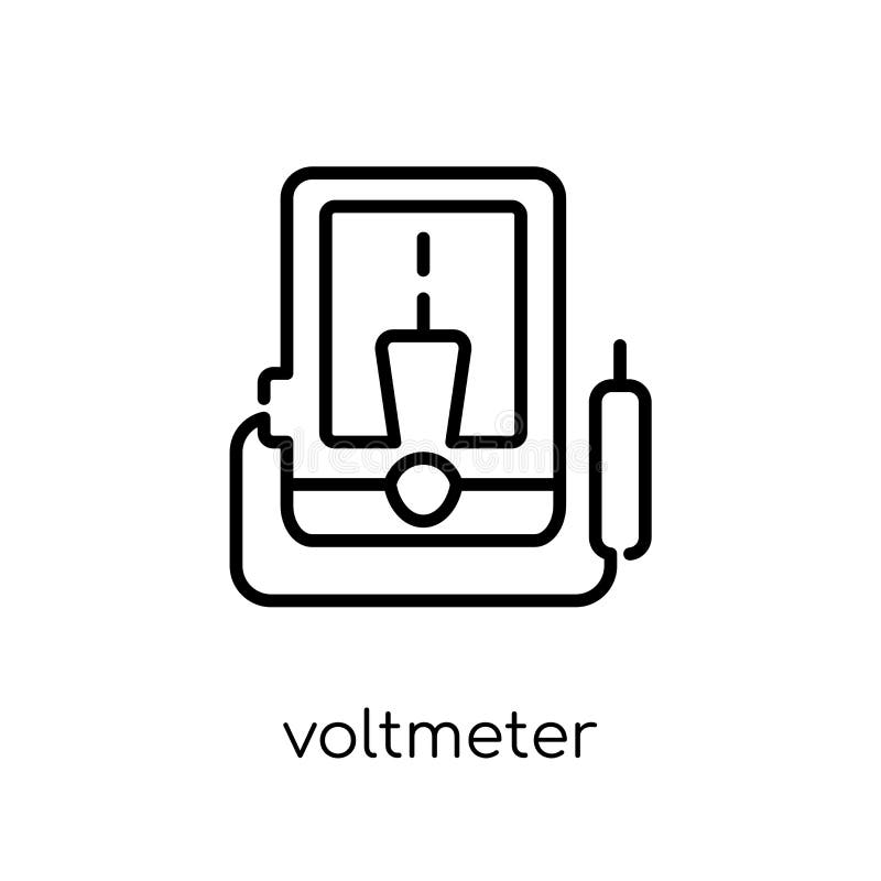 Voltmeter Icon from Collection. Stock Vector - Illustration of power ...