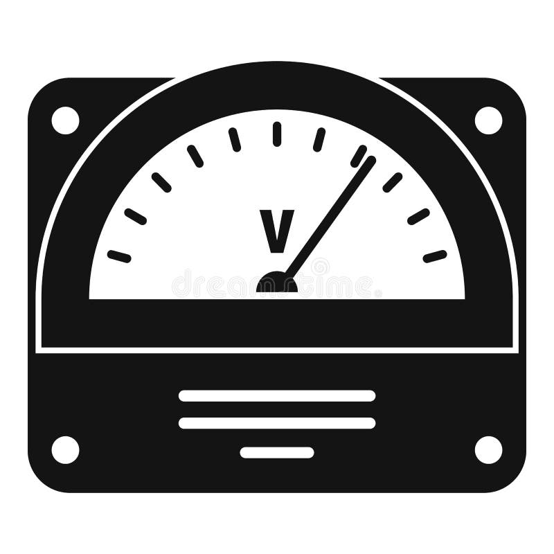Voltmeter Icon Vector Isolated on White Background, Voltmeter Sign ...