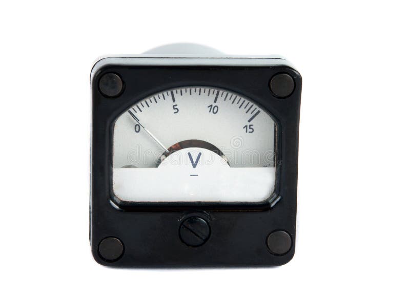 Vintage Voltmeter, Technology, Engineering, Isolated Stock Image ...