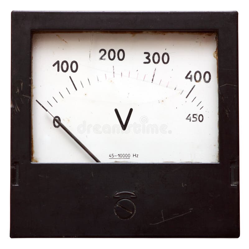 Retro voltmeter editorial stock image. Image of electricity - 616654