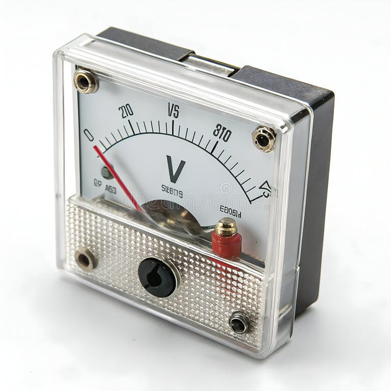 Voltmeter Isolated on White Background Stock Illustration ...