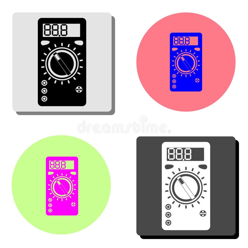 Voltmeter Measurement Voltage. Flat Vector Icon Stock Vector ...