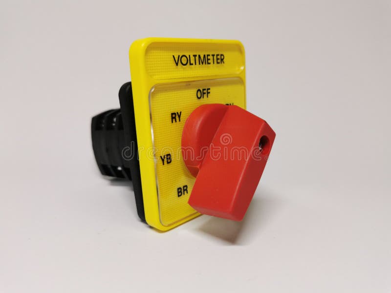 Voltmeter Selector Switch 10A Isolated on White Background Stock Photo ...