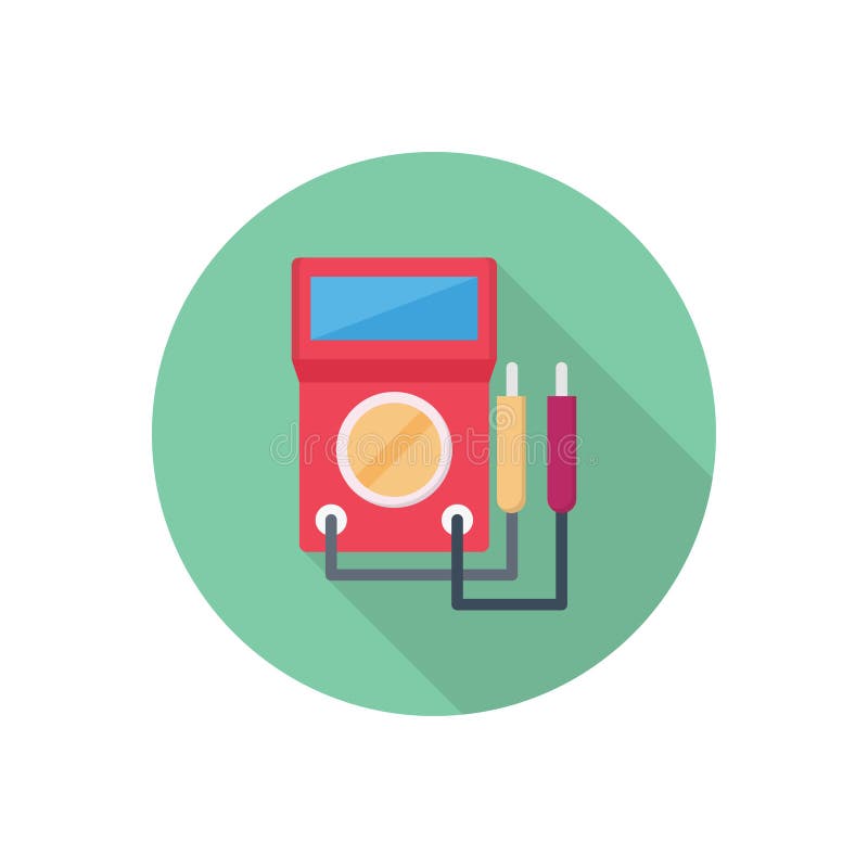 Voltmeter Vector Flat Colour Icon Stock Vector - Illustration of colour, display: 205933232