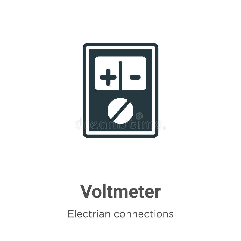 Voltmeter Vector Icon On White Background. Flat Vector Voltmeter Icon ...