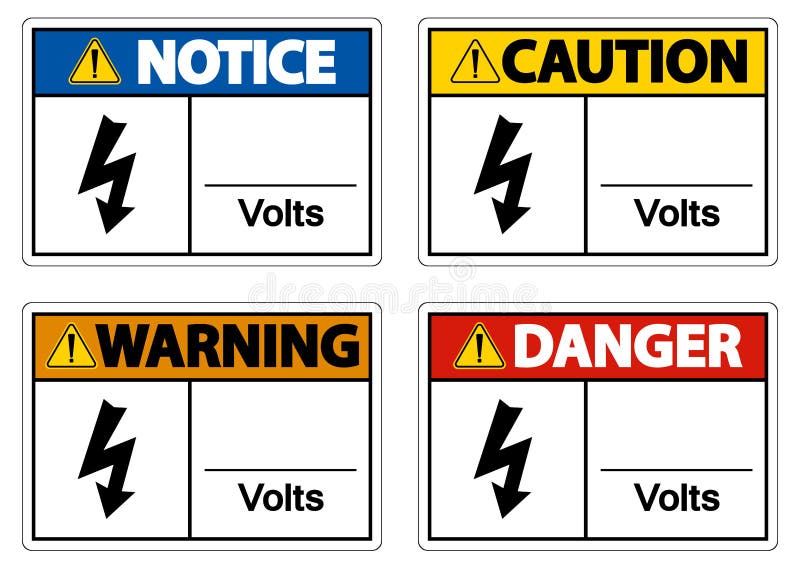 Volts Symbol Sign on White Background Stock Vector - Illustration of ...