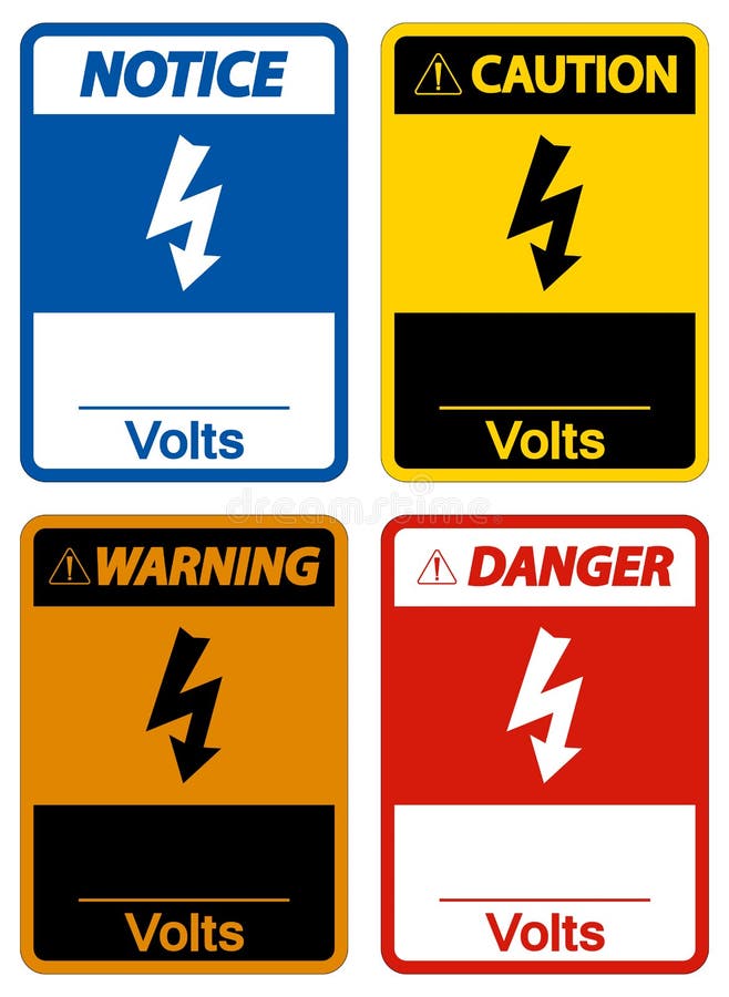 Volts Symbol Sign on White Background Stock Vector - Illustration of ...