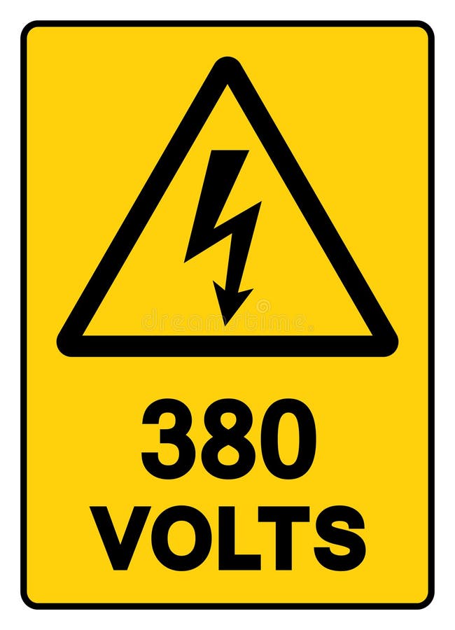 380 Volts Tag Symbol Sign,Vector Illustration, Isolate on White ...