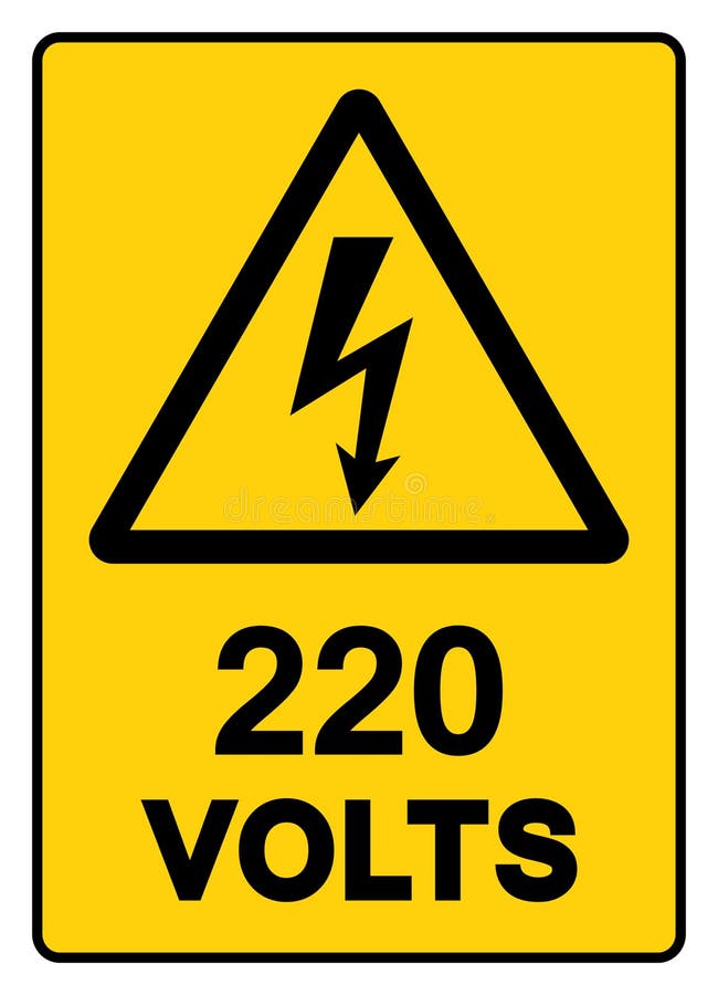220 Volts Tag Symbol Sign,Vector Illustration, Isolate on White ...