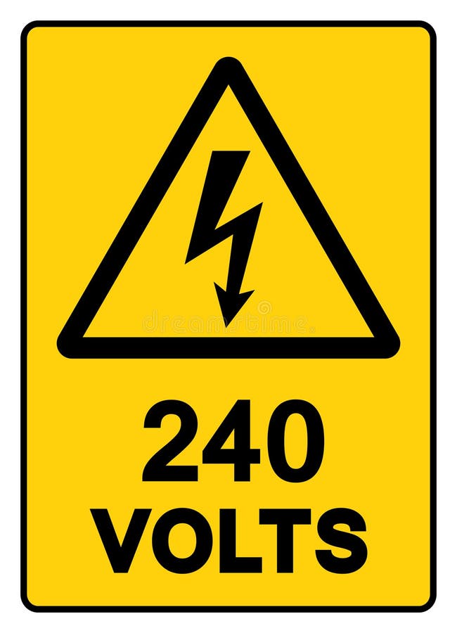 240 Volts Tag Symbol Sign,Vector Illustration, Isolate on White ...