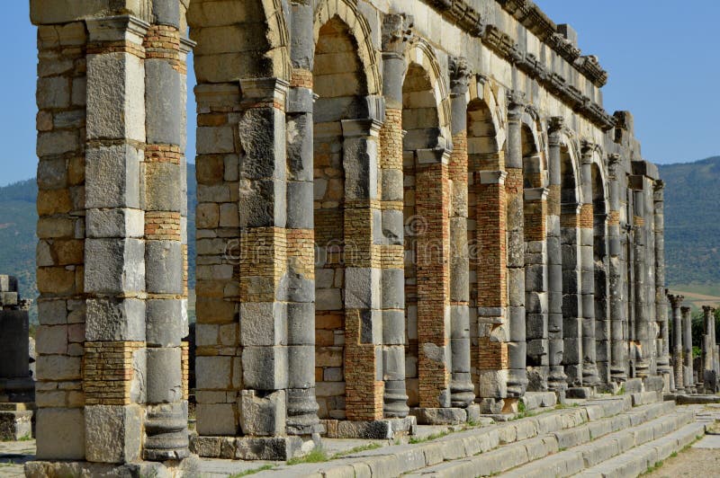 Volubilis, Morocco stock photo. Image of monument, morocco - 55096488