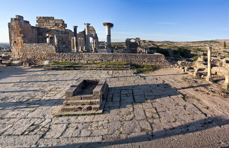 Volubilis, Morocco stock image. Image of road, travel - 21528513