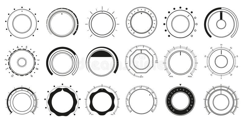 Volume Adjustment Dial Realistic 3d Vector Mockup Stock Vector ...