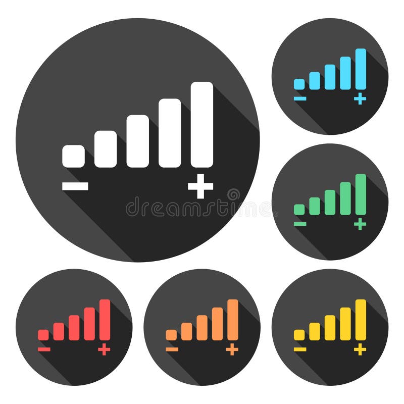 Volume Adjustment Vector Icons Set Stock Vector - Illustration of blank ...