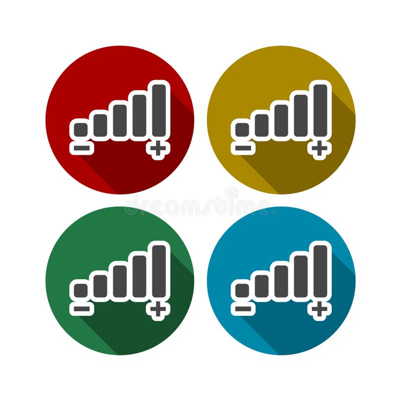 Volume Adjustment Vector Icons Set Stock Vector - Illustration of design, adjustment: 125628044