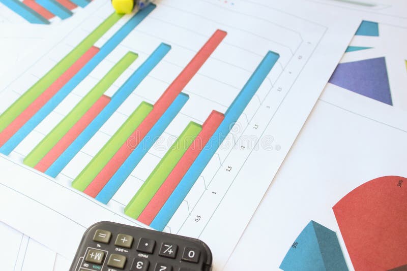 The Volume Bar Chart with Data Stock Image - Image of charts, economy ...