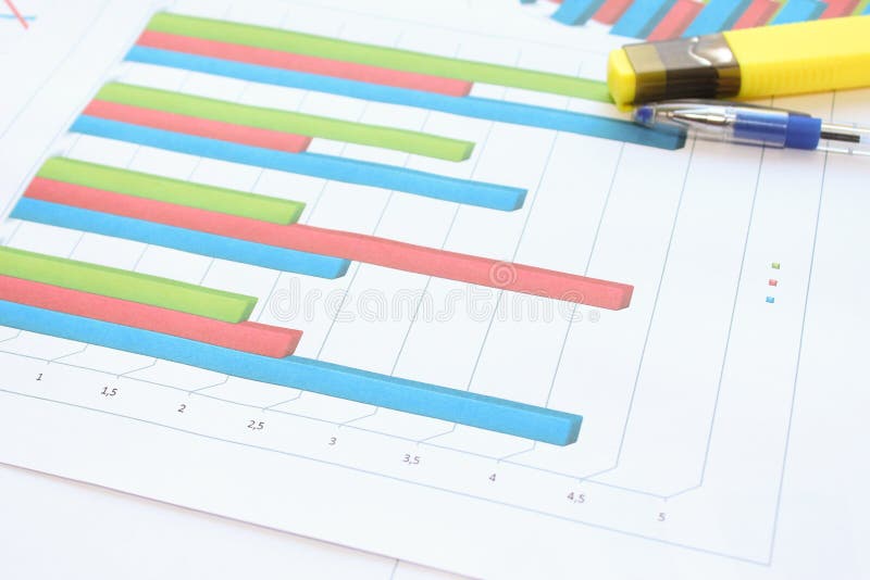 The Volume Bar Chart with Data Stock Image - Image of charts, economy ...
