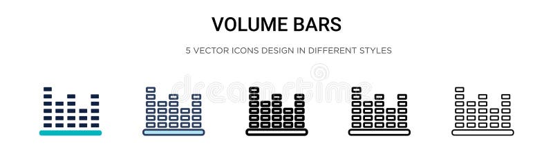 Volume Bars with Loudness and Mute Stock Illustration - Illustration of ...
