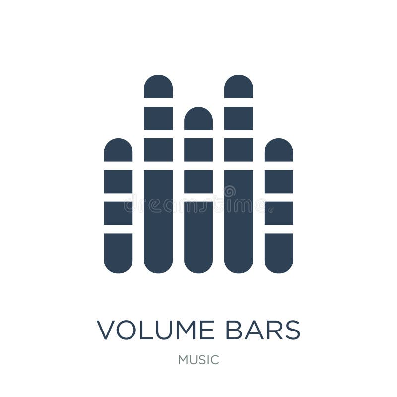 Volume Bars Icon Vector Sign and Symbol Isolated on White Background ...