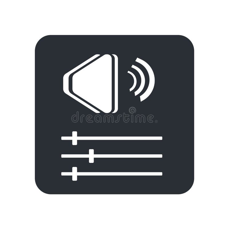 Volume Bars Icon Vector Sign and Symbol Isolated on White Background ...