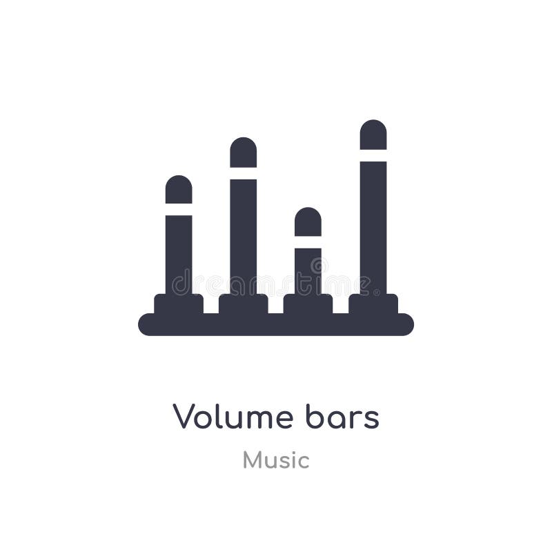 Volume Bars with Loudness and Mute Stock Illustration - Illustration of ...