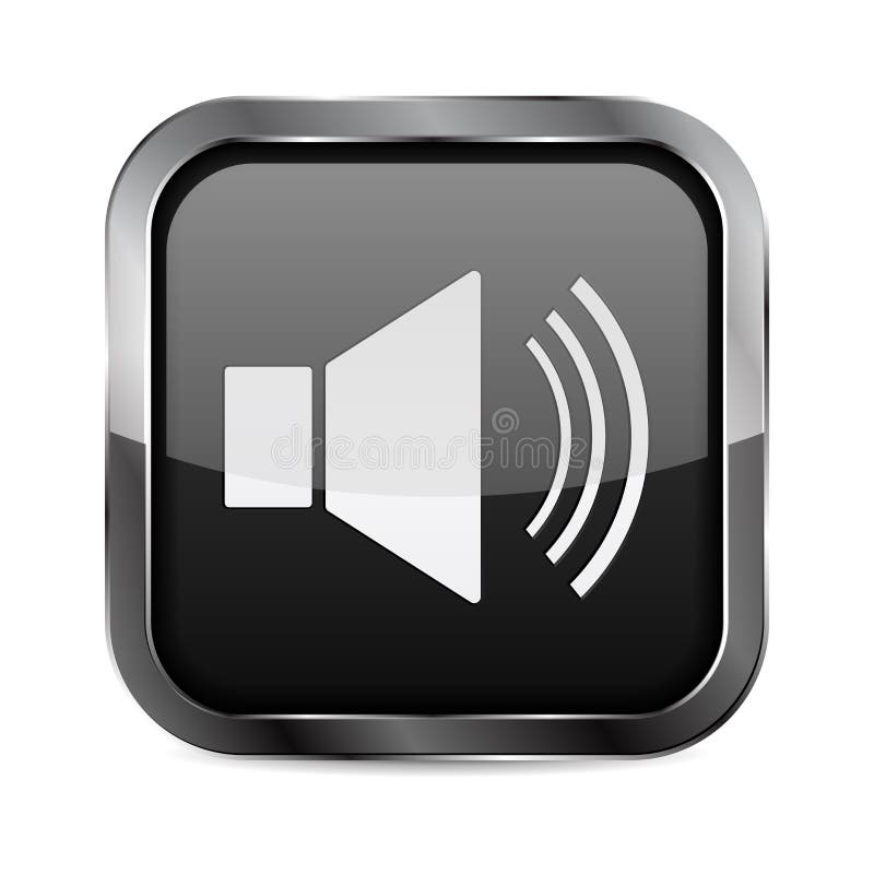 Volume Button. Black Glass 3d Icon Stock Vector - Illustration of ... Volume Button. Black Glass 3d Icon Stock Vector - Illustration of ...