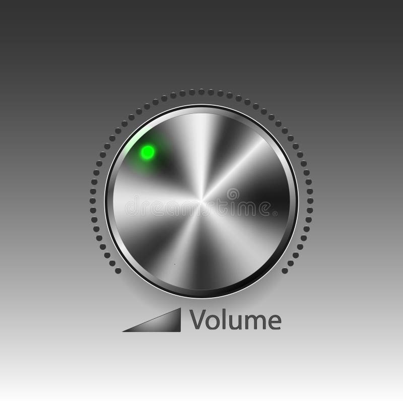 Volume button stock vector. Illustration of control, aluminum - 42846323