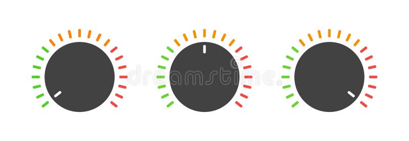 Volume Button. Circle Button with Dial for Audio, Sound and Music ...