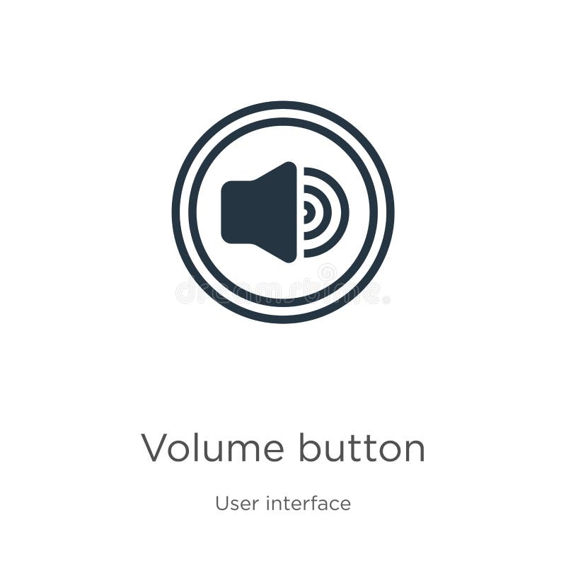Volume Button Icon Vector. Trendy Flat Volume Button Icon from User ...